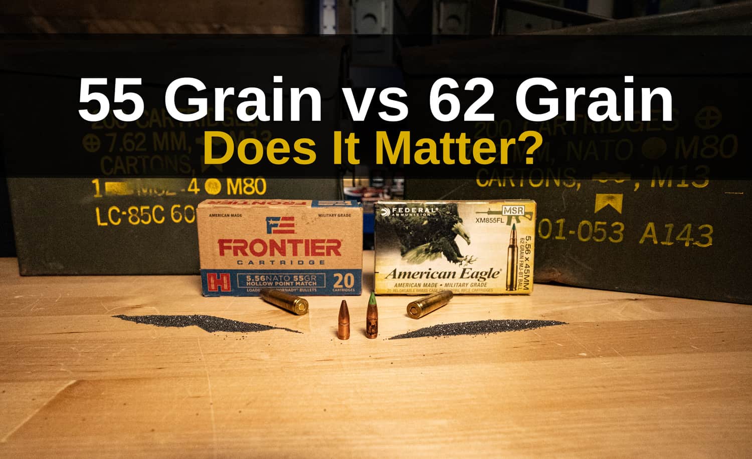 55 Grain vs 62 Grain 223 Ammo - Does it Matter?