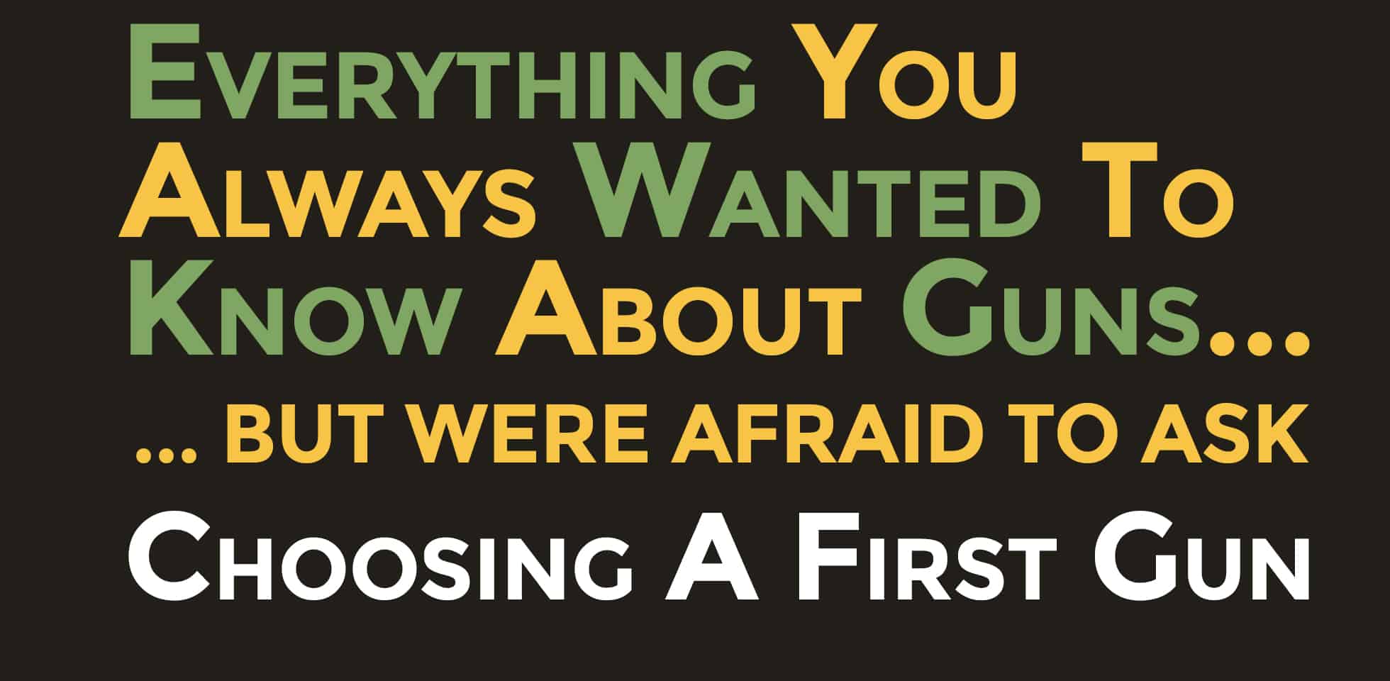 Choosing The Best Gun For Beginners - AmmoMan School of Guns Blog