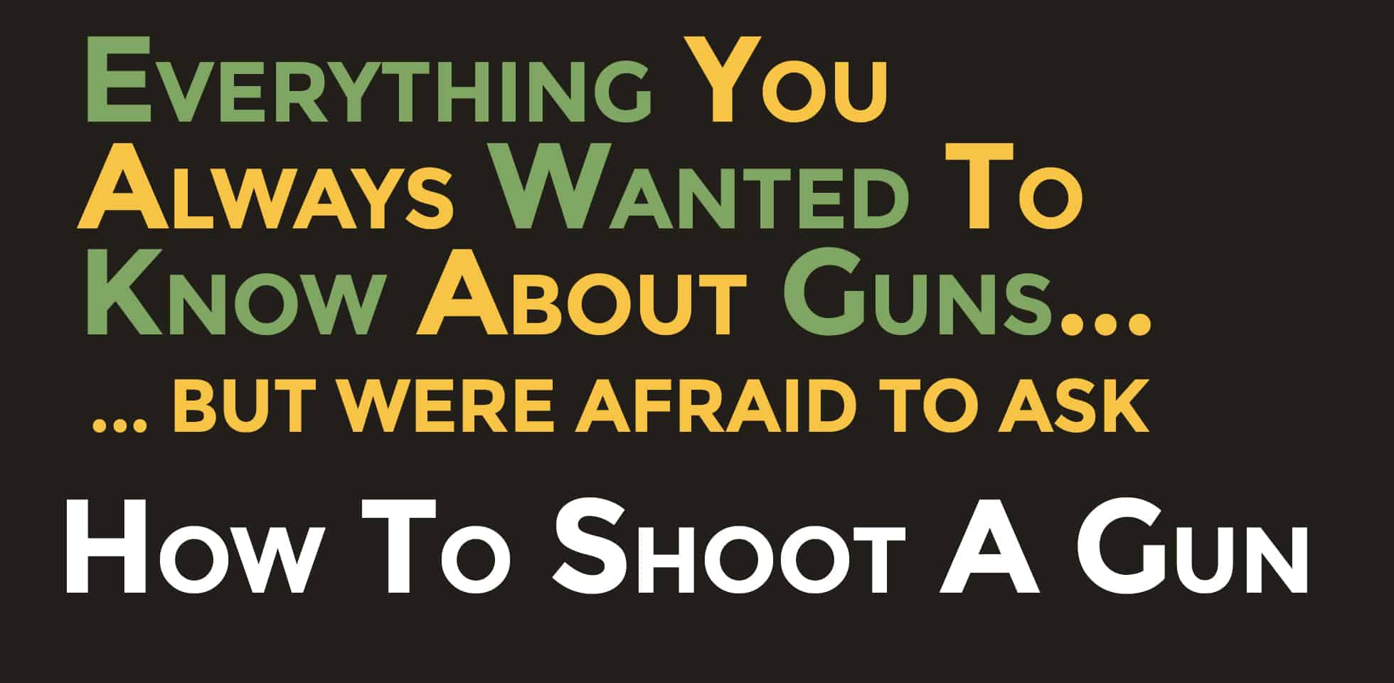 How To Shoot A Gun - AmmoMan School of Guns Blog