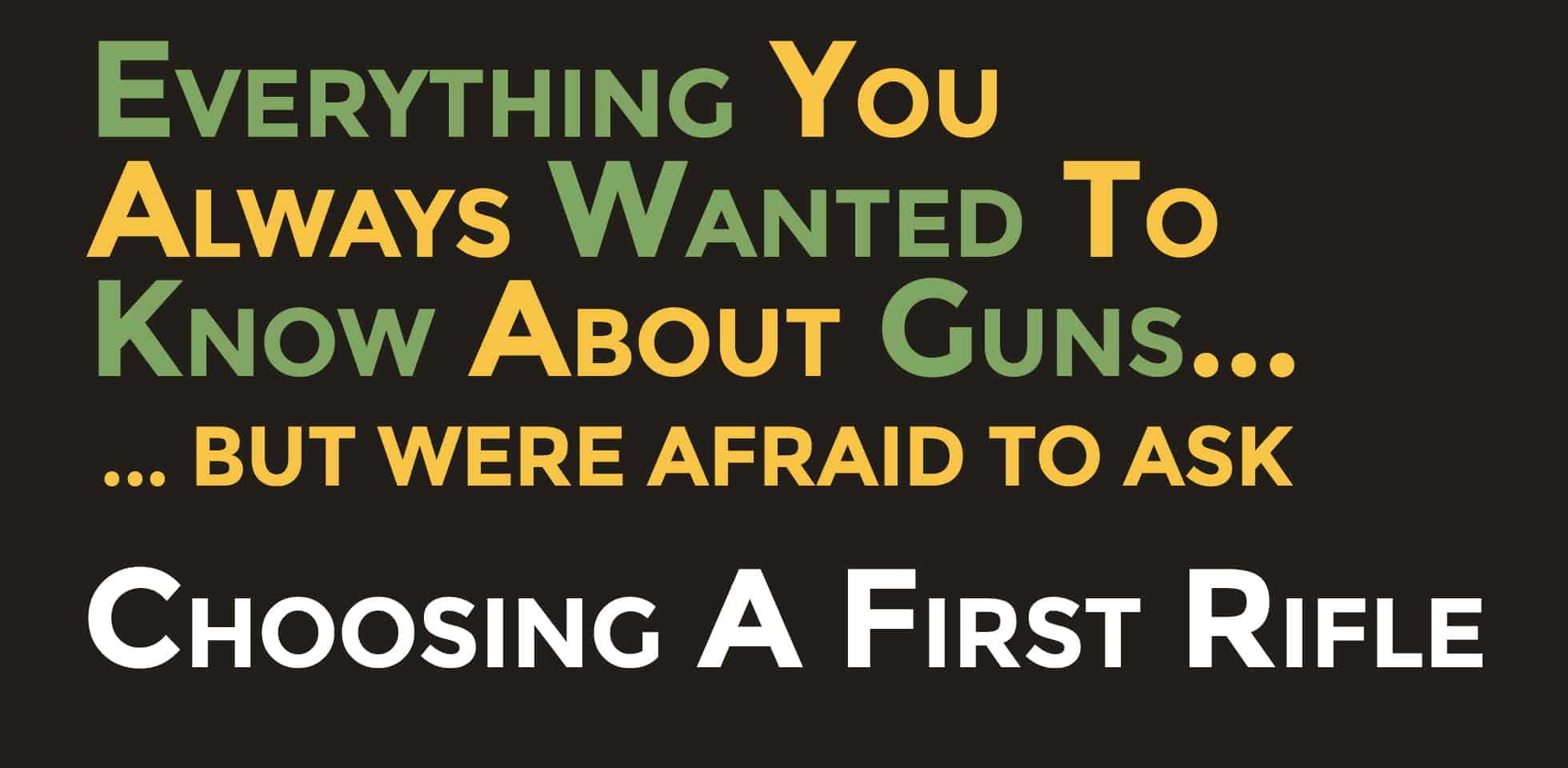 Rifles For Beginners - AmmoMan School of Guns Blog